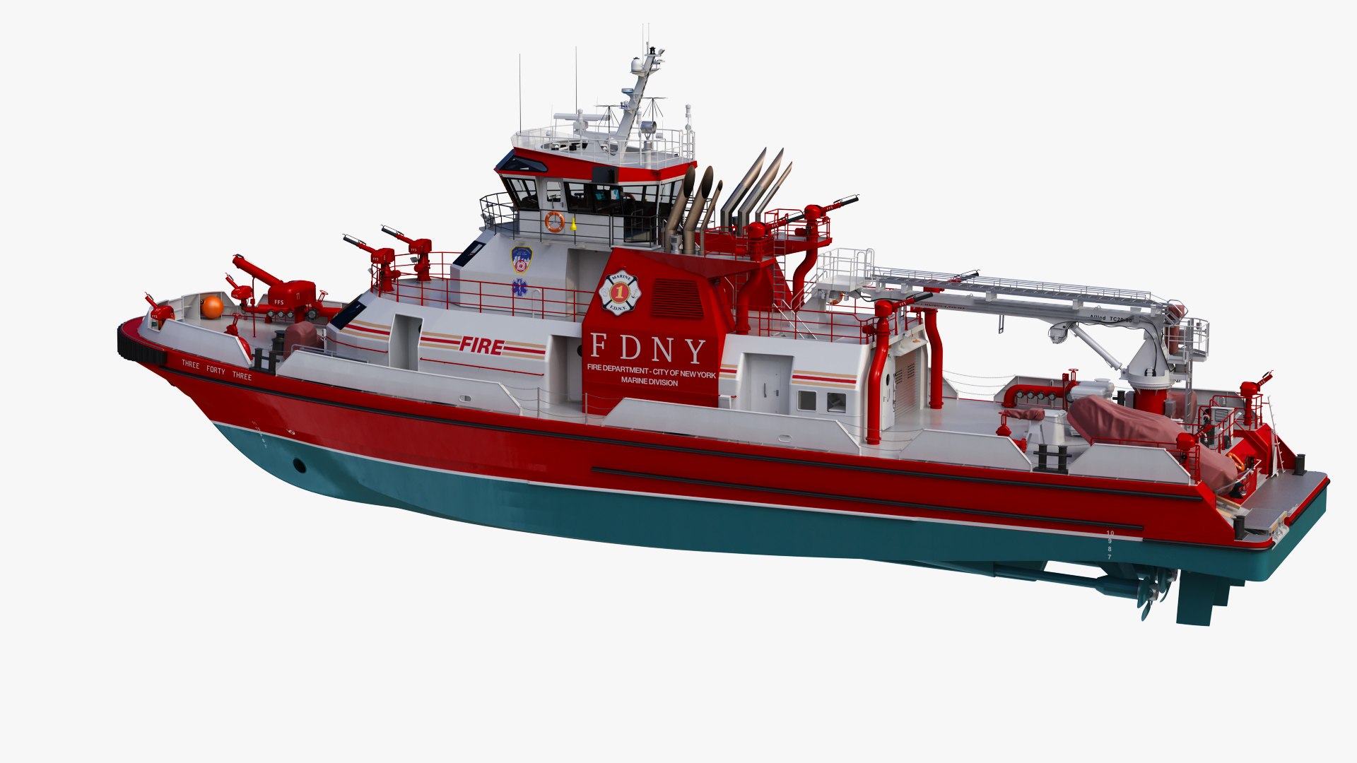 3D model Fireboat FDNY 343 Three Forty Three - TurboSquid 1816998