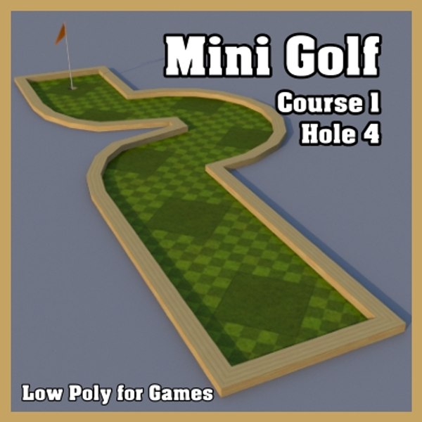 3d model mini golf hole