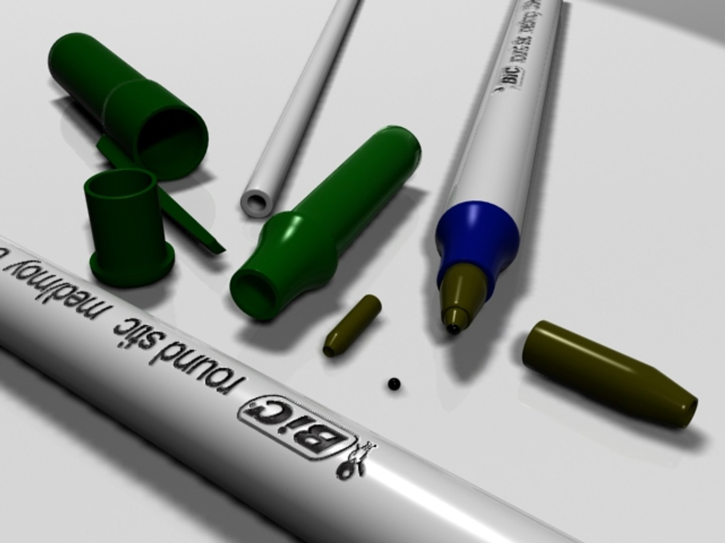 3ds Max Bic Pen Green