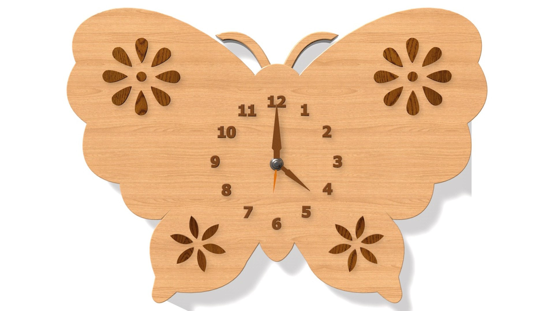 3d Model Butterfly Clock