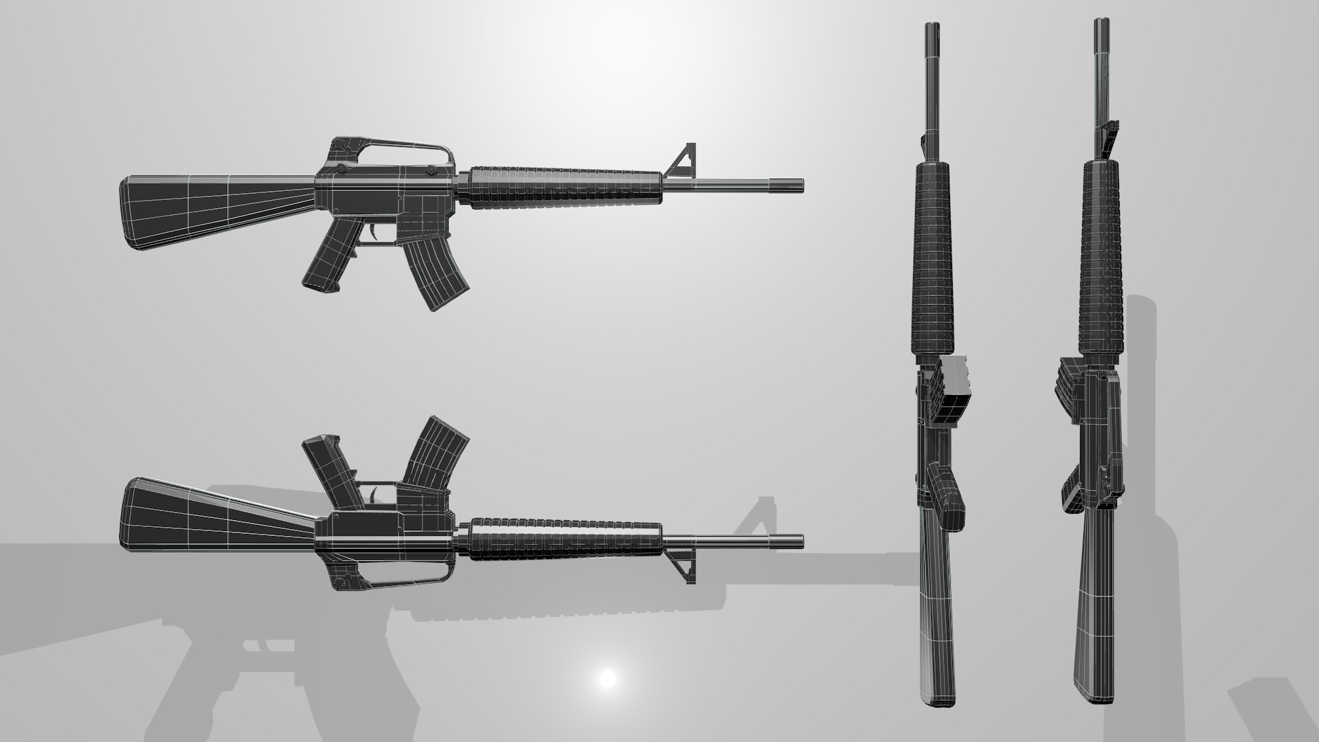 Low Poly AR-15blend 3D - TurboSquid 1845896