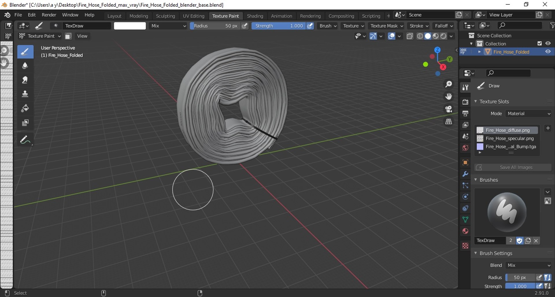 Hose Folded 3D Model - TurboSquid 1683445