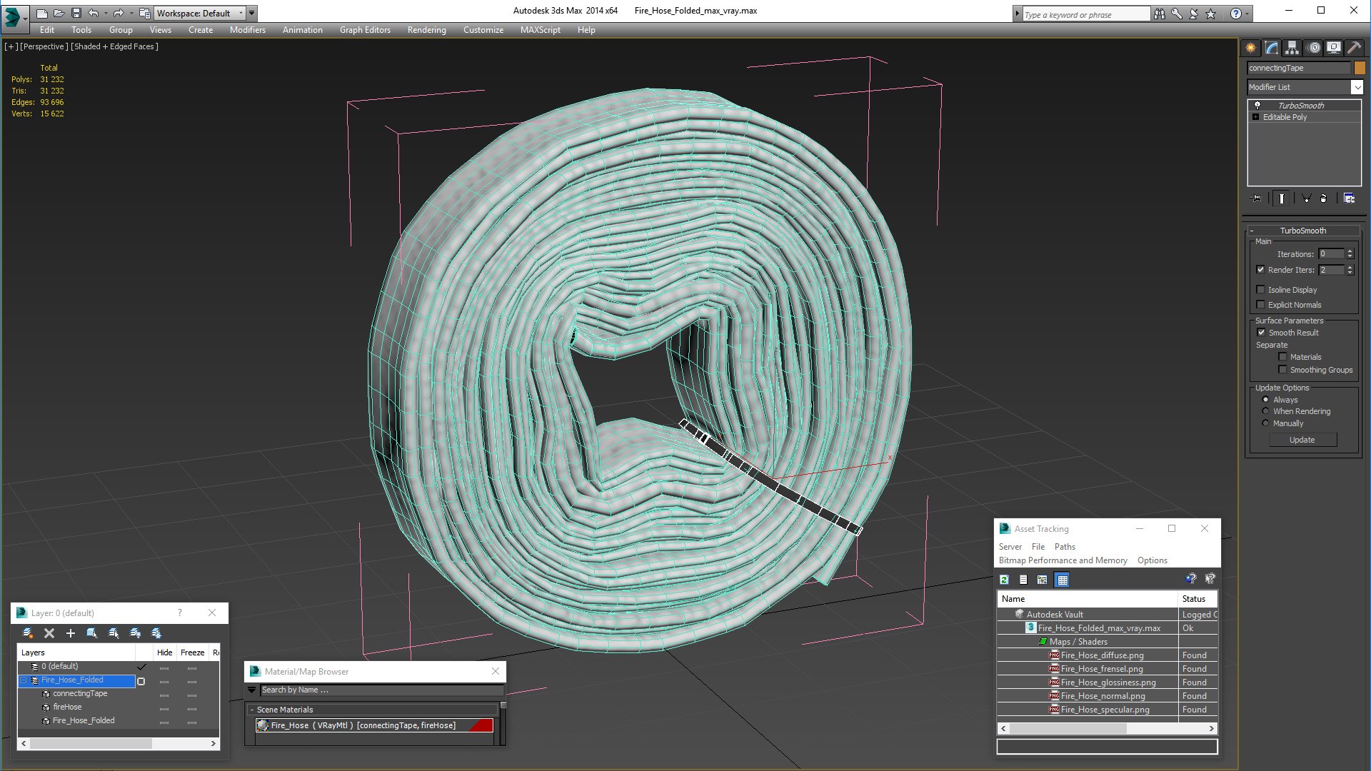 Hose Folded 3D Model - TurboSquid 1683445