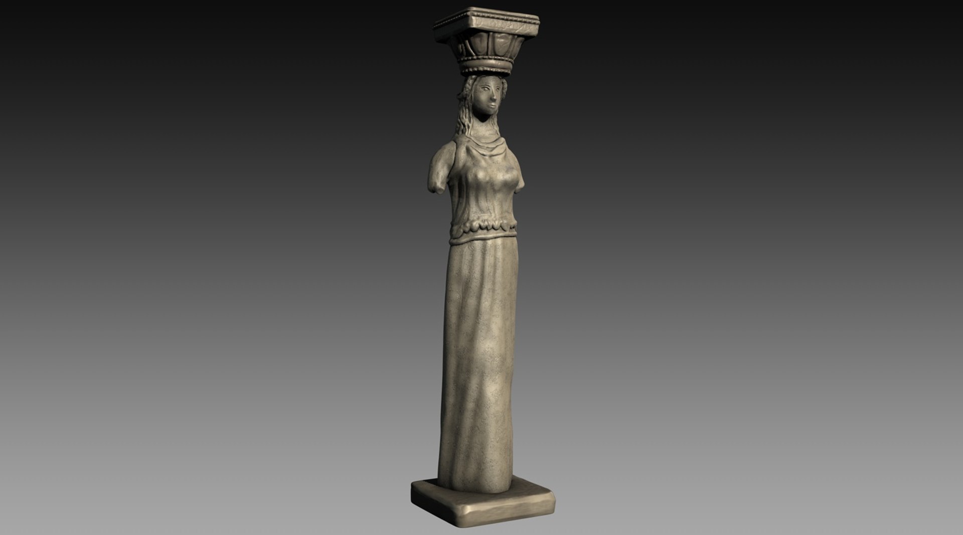 3d model caryatid column