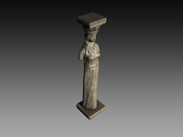 3d model caryatid column