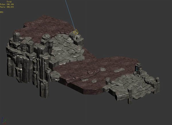 Free fallen land - stone road model - TurboSquid 1446803