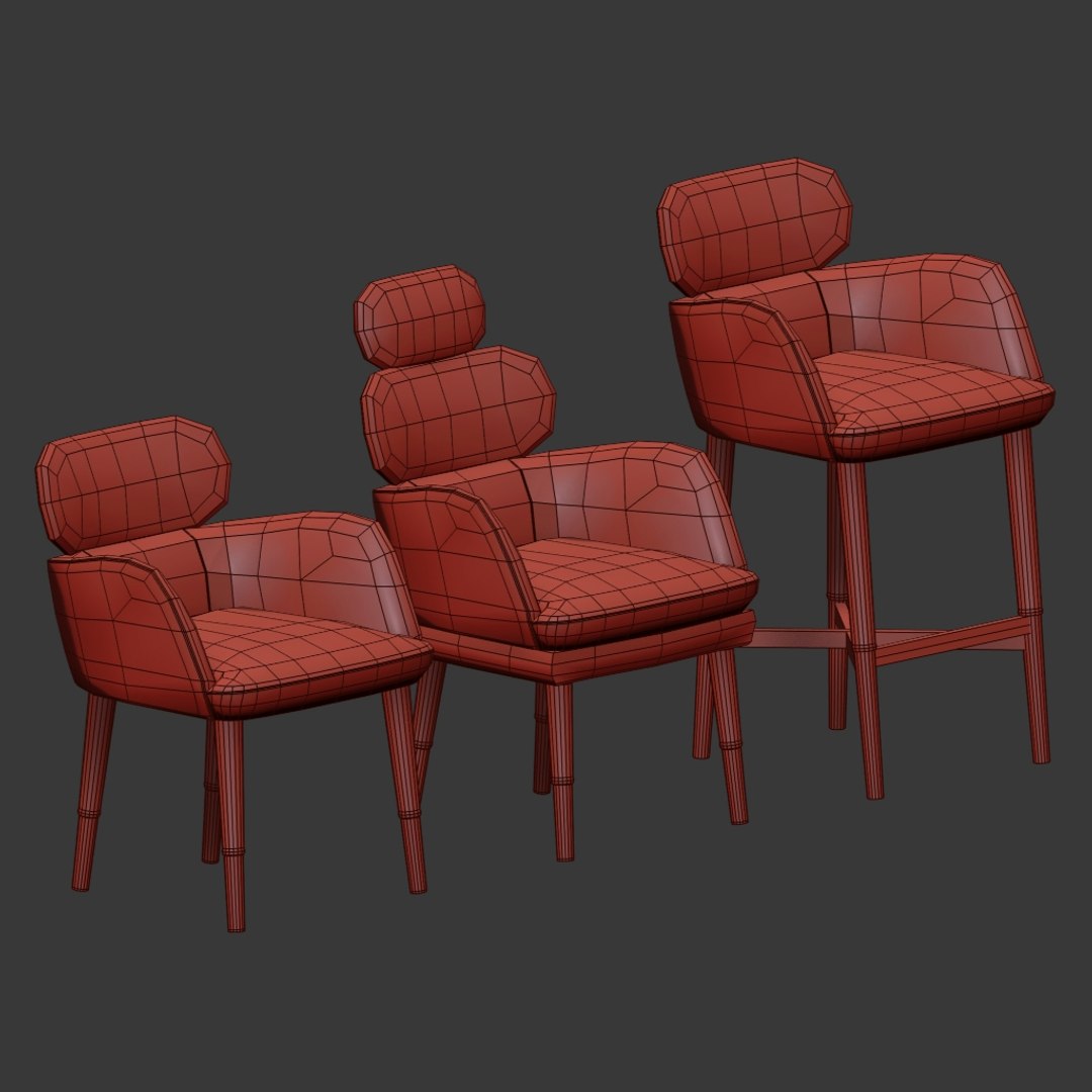 3D Finn Chair Frame Model - TurboSquid 1494931