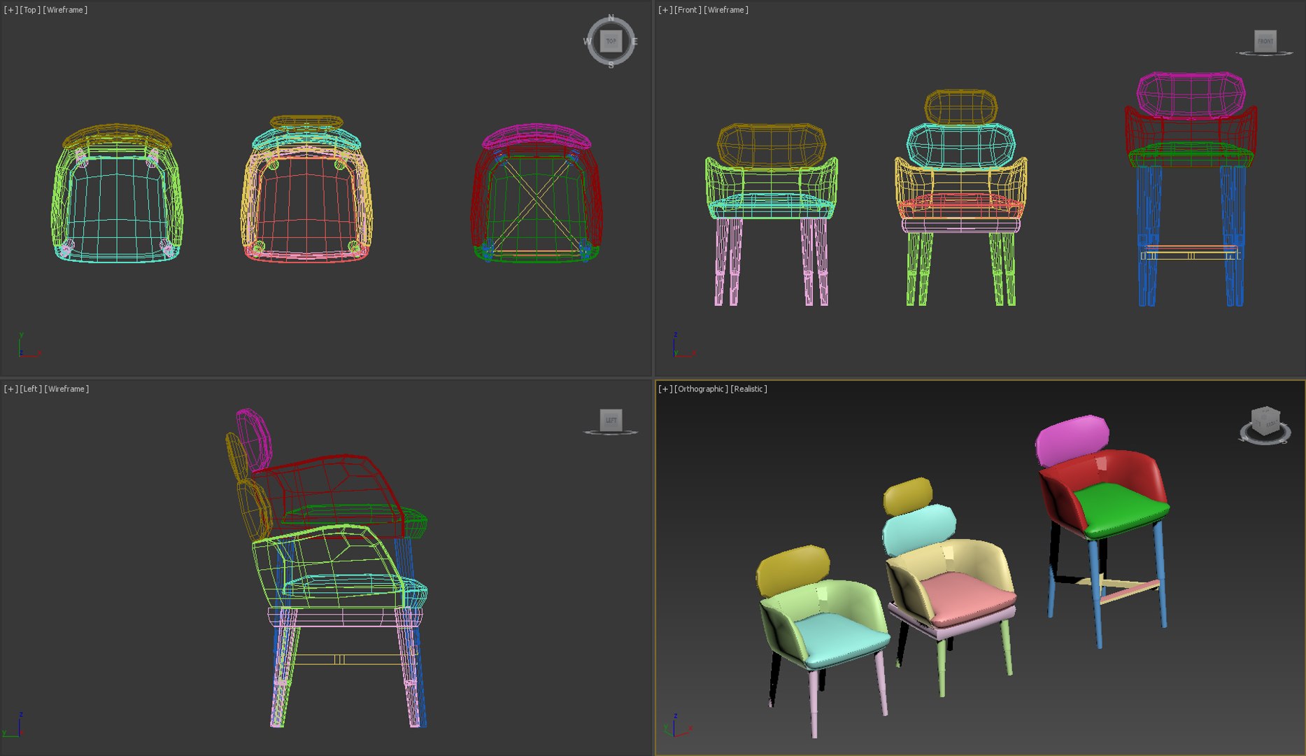 3D Finn Chair Frame Model - TurboSquid 1494931
