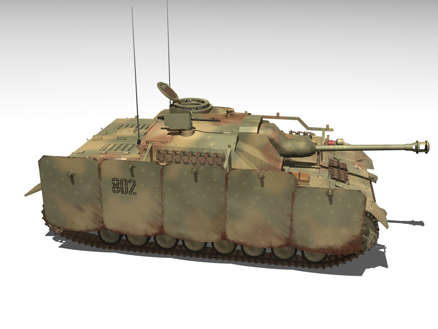 3d Stug Iv Gun Model