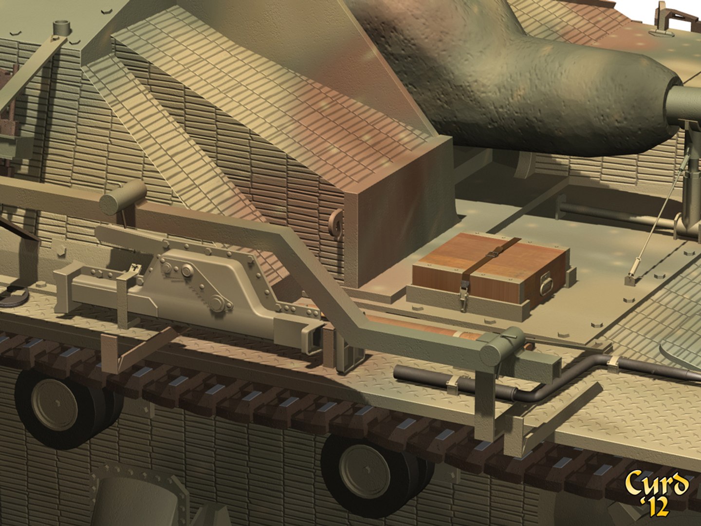 3d Stug Iv Gun Model