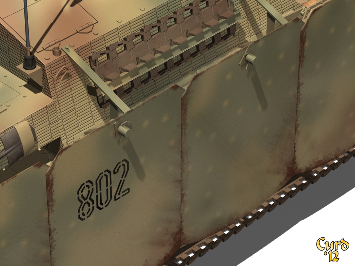 3d Stug Iv Gun Model