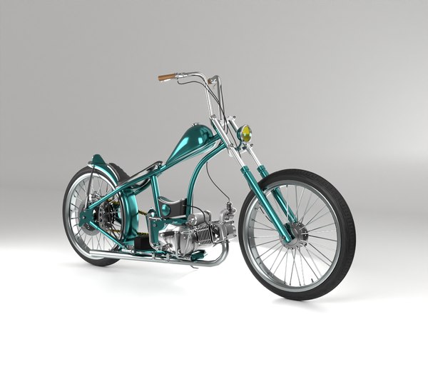 modelo 3d Moto modificada entrecortada - TurboSquid 2257767