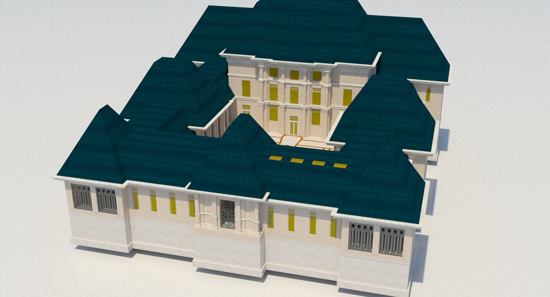 Luxurious Mansion V1 Autocad 3D - TurboSquid 1327677