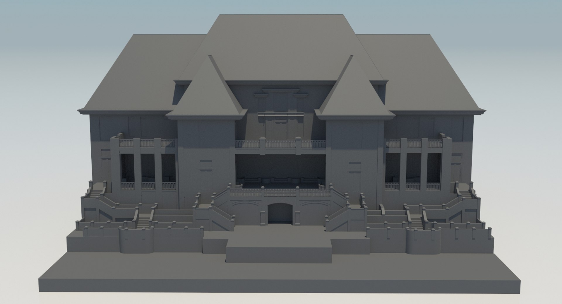 Luxurious Mansion V1 Autocad 3D - TurboSquid 1327677