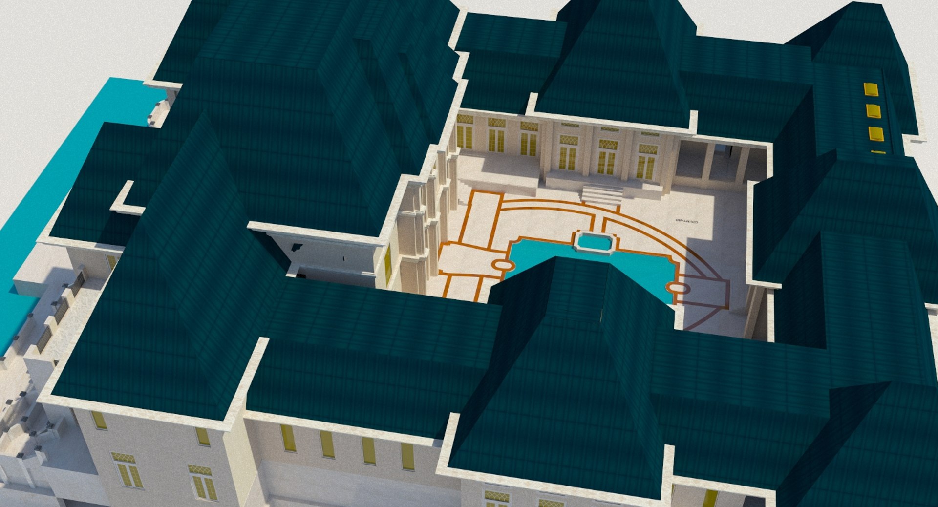 Luxurious Mansion V1 Autocad 3D - TurboSquid 1327677