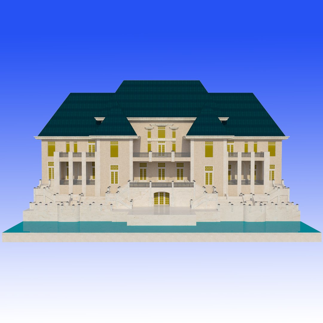 Luxurious mansion v1 autocad 3D - TurboSquid 1327677