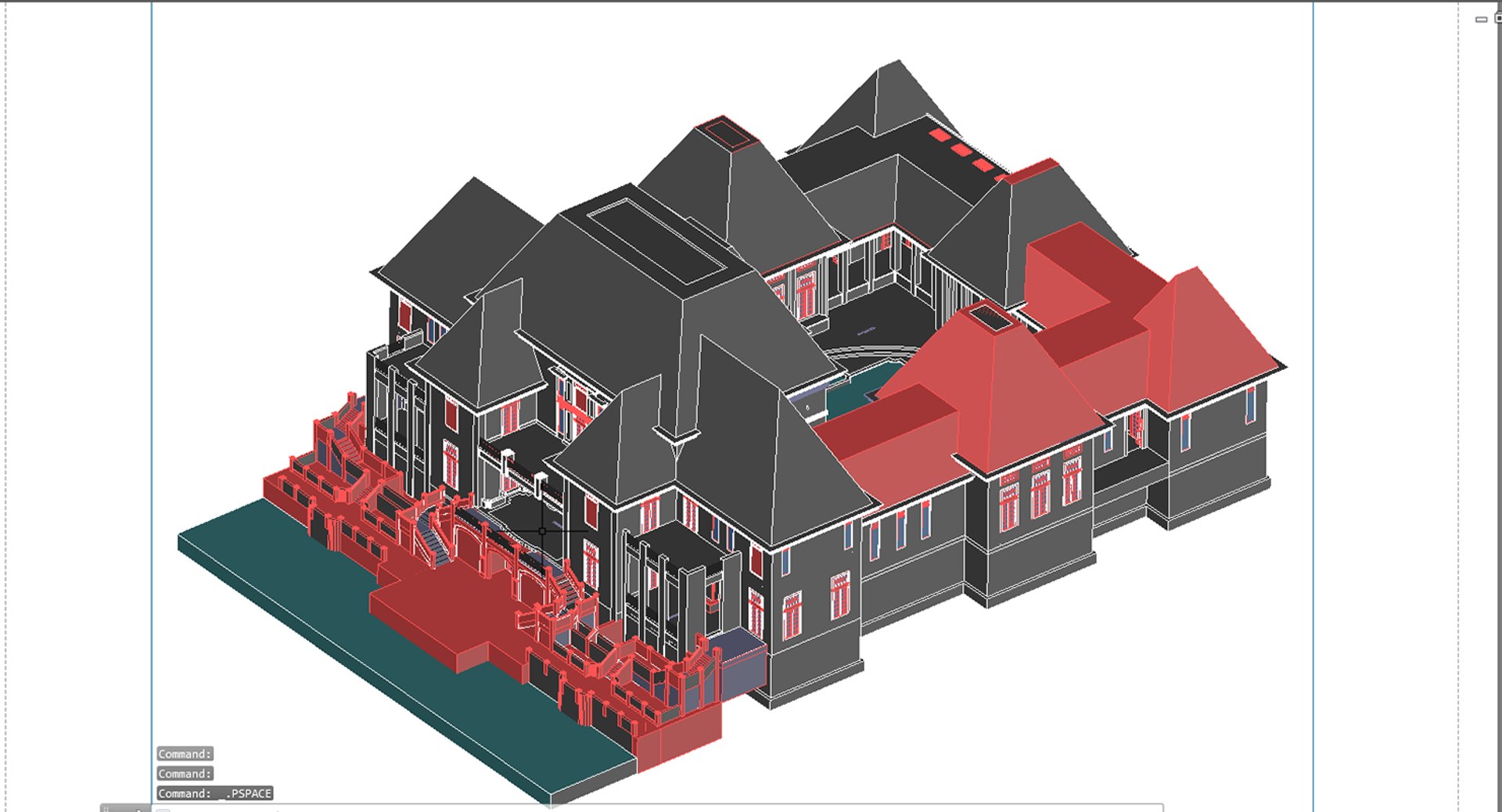 Luxurious Mansion V1 Autocad 3D - TurboSquid 1327677