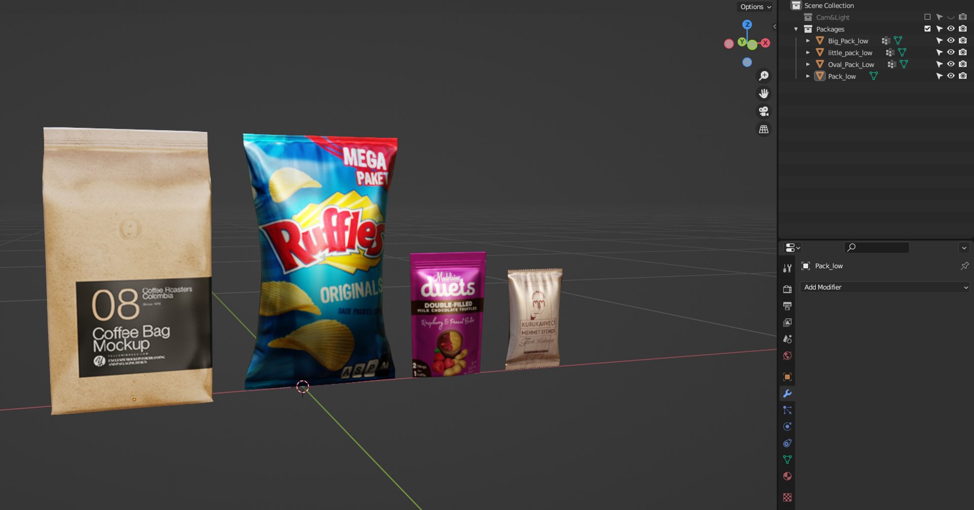 3D Snack Packs - TurboSquid 2096228