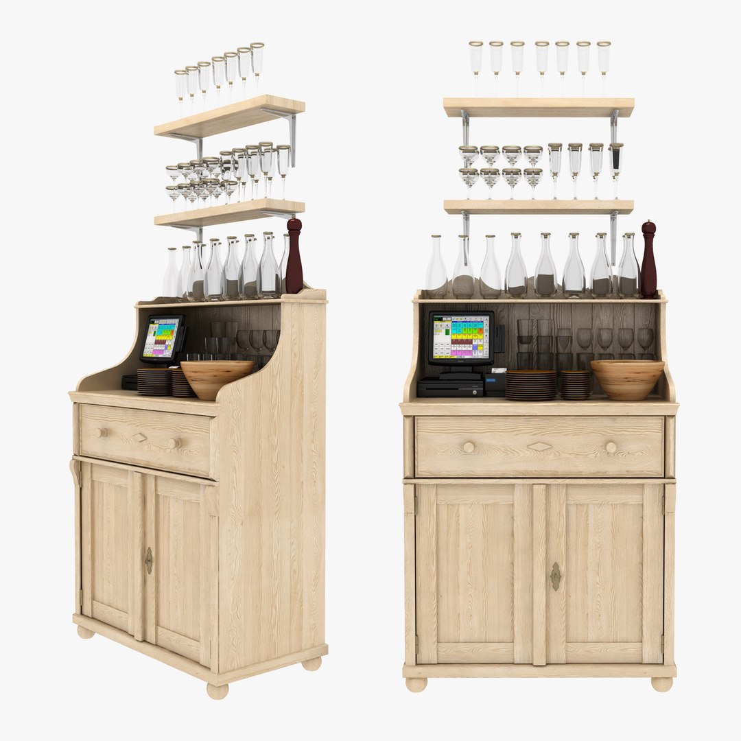 3D Model Waiter Station Cabinet - TurboSquid 1330671