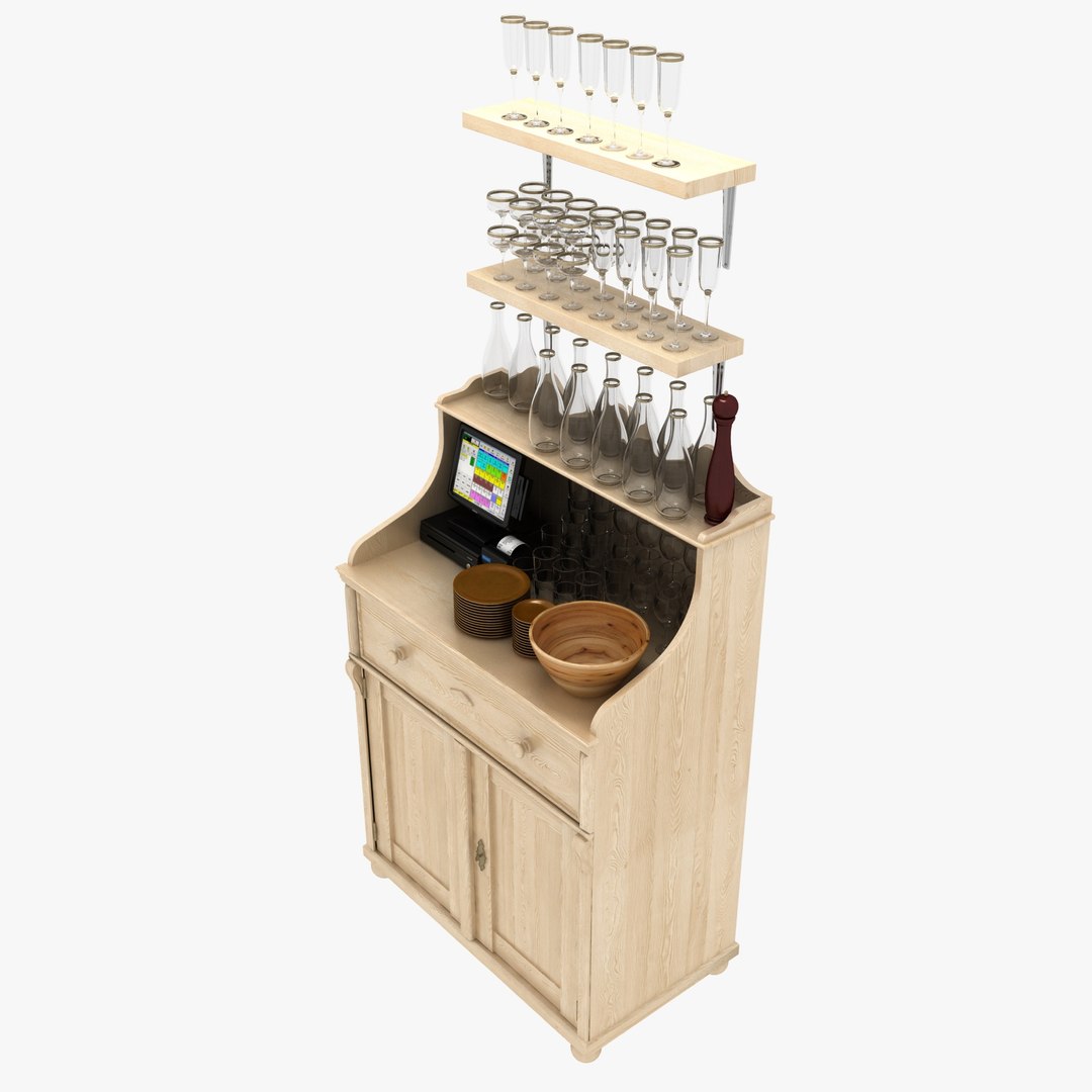 3D Model Waiter Station Cabinet - TurboSquid 1330671