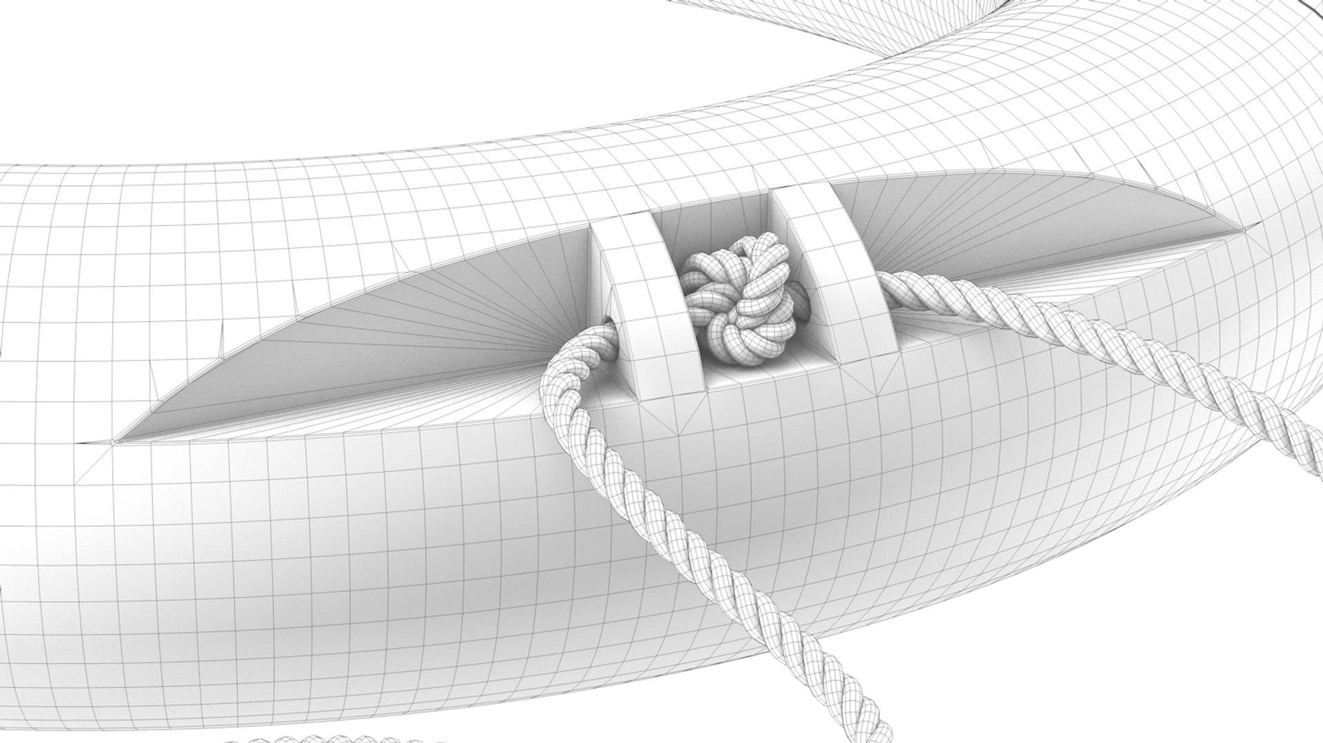 3d Model Ropes Lifebelt