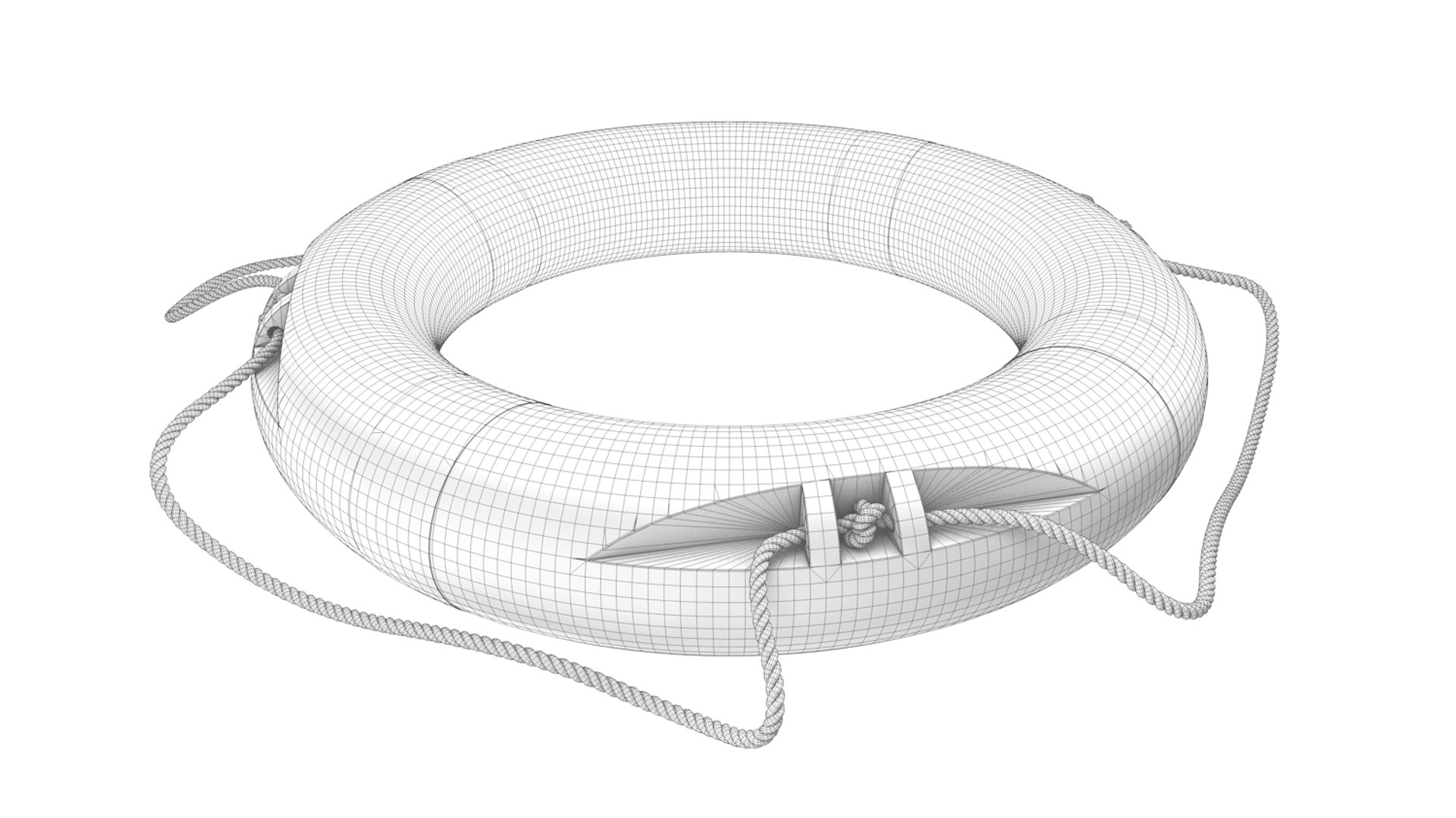 3d Model Ropes Lifebelt