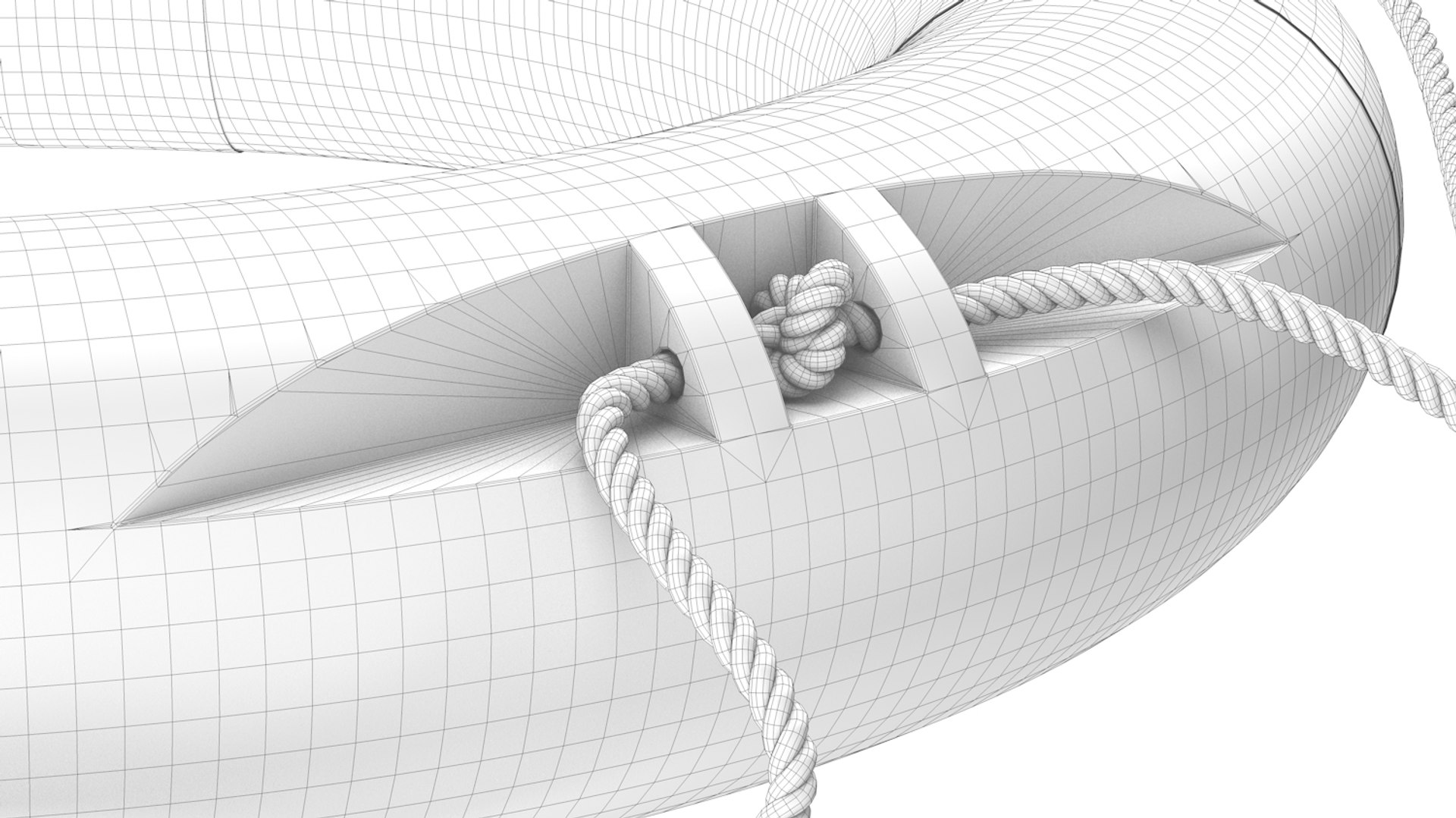 3d Model Ropes Lifebelt