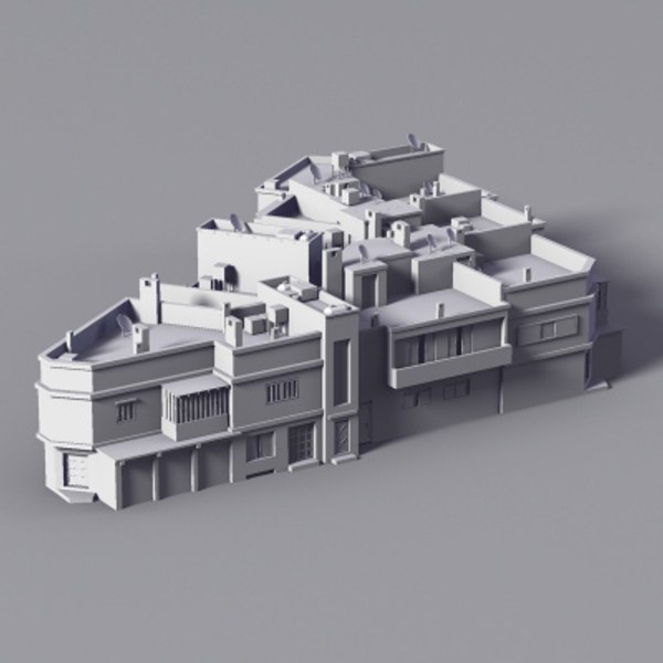 buildings equatorial 3d model