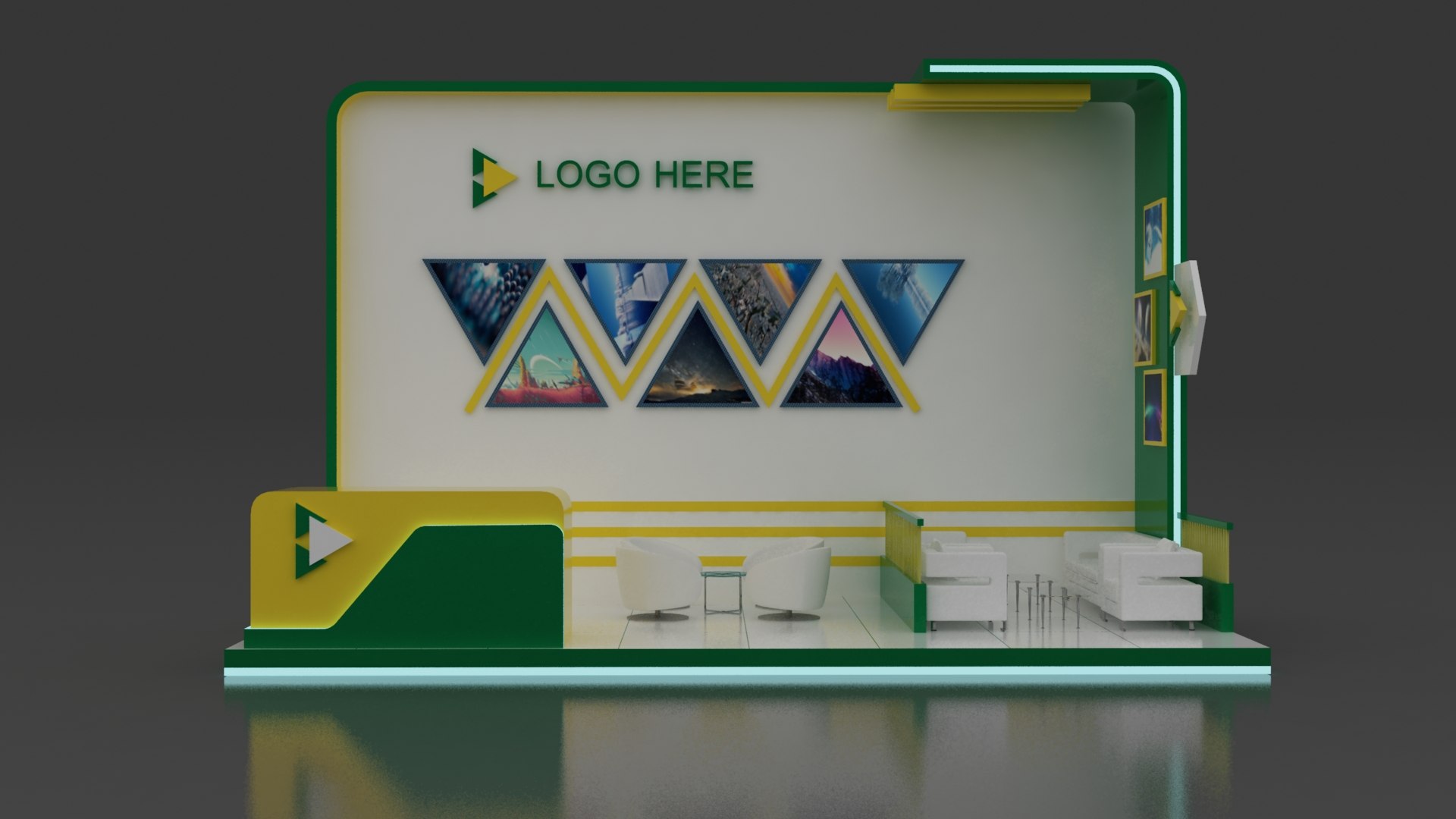 Free 3D Exhibition Booth Model - TurboSquid 2220202