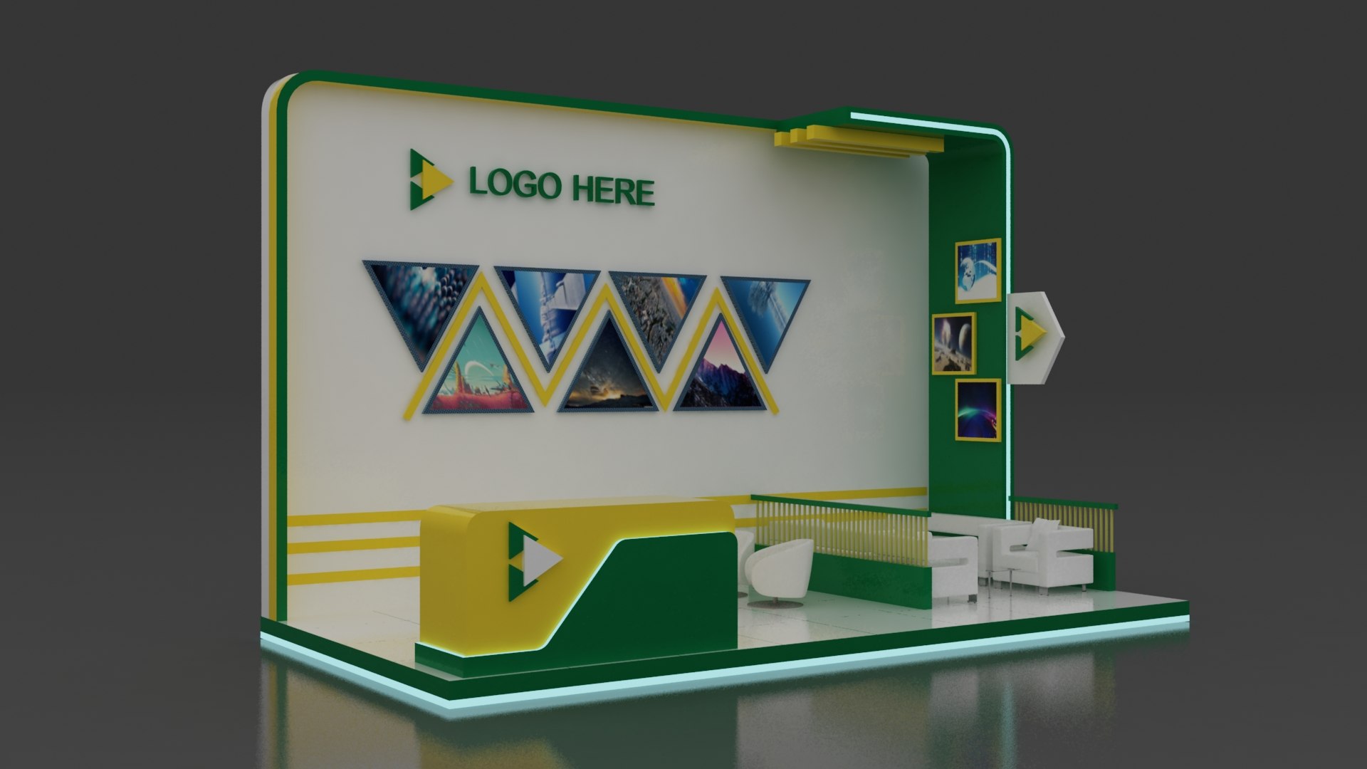 Free 3D Exhibition Booth Model - TurboSquid 2220202