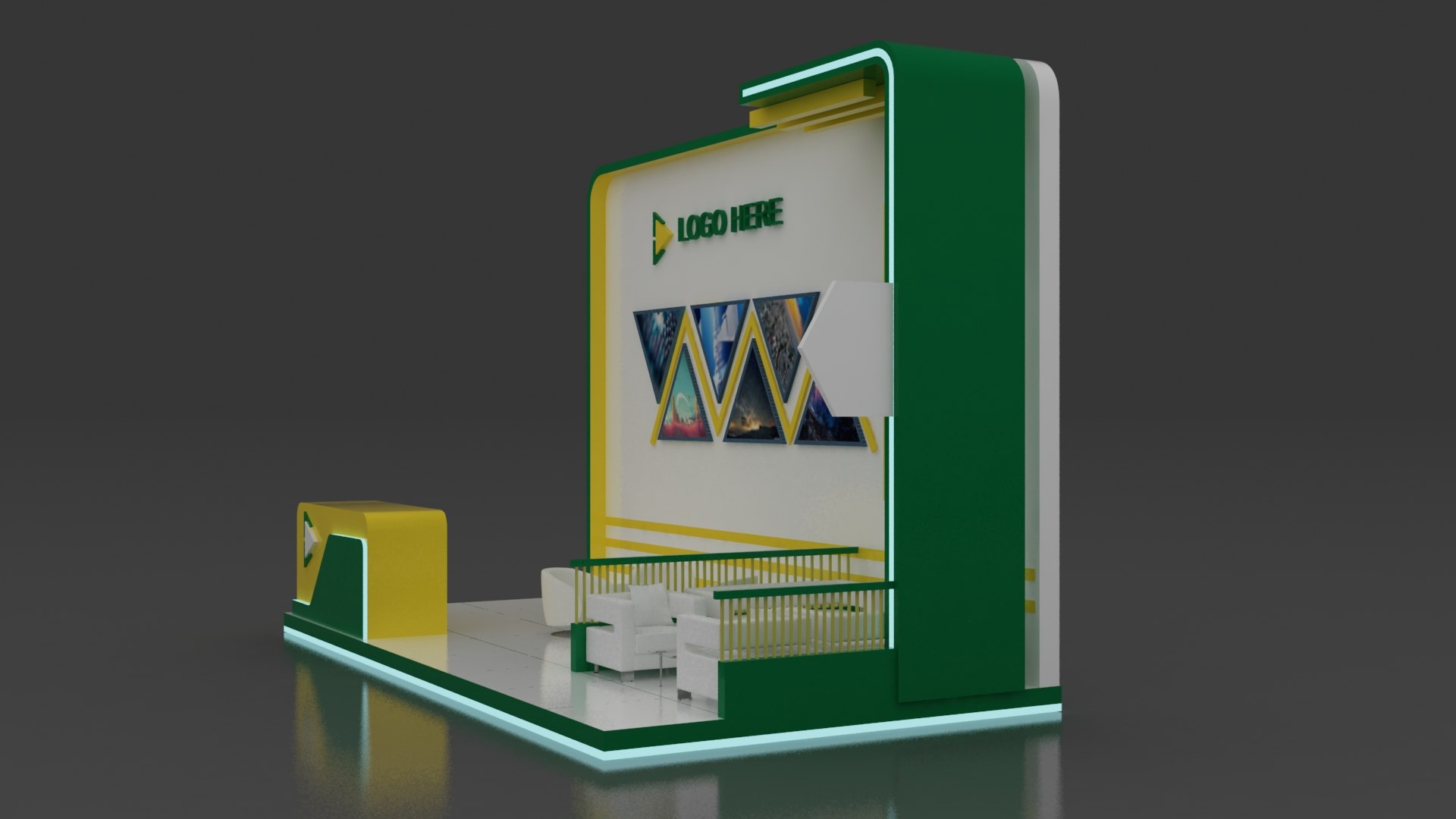 Free 3D Exhibition Booth Model - TurboSquid 2220202