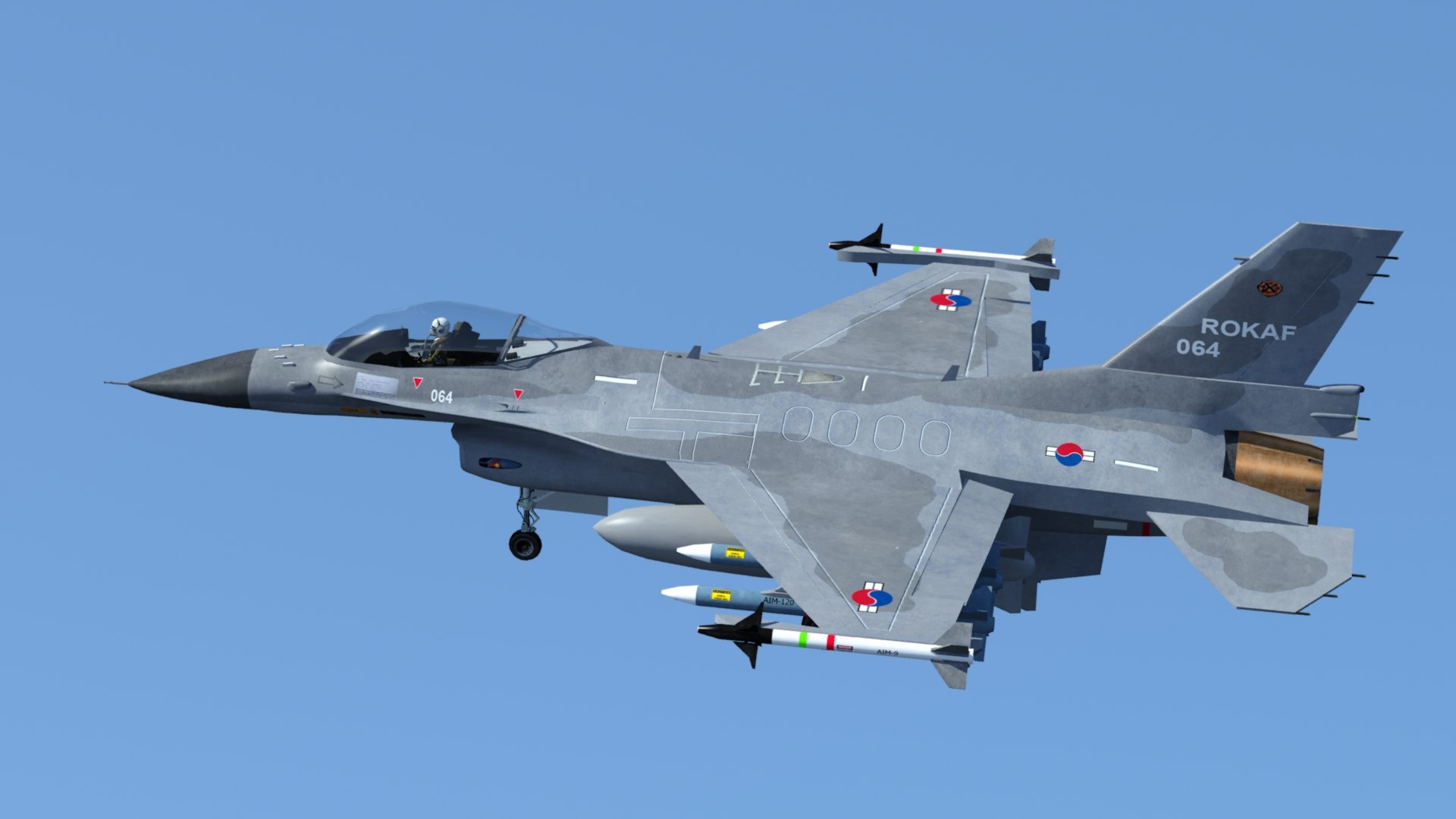 KF16 Korean Fighter Jet 3D Model - TurboSquid 2278412