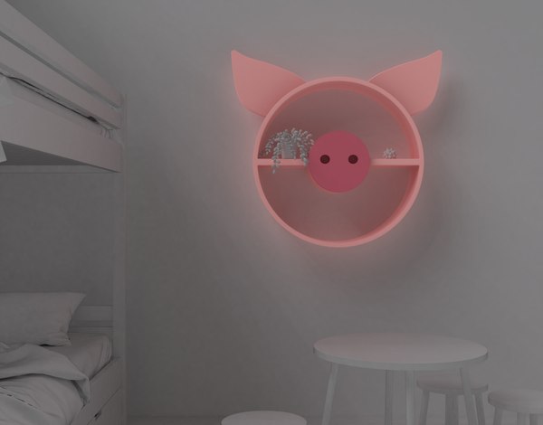 Shelf pig 3D model - TurboSquid 2002283