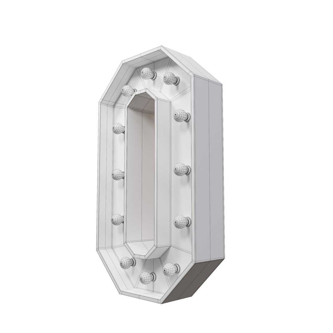 3D Marquee Letter O Glow Sign 3dmodel Model - TurboSquid 1975489