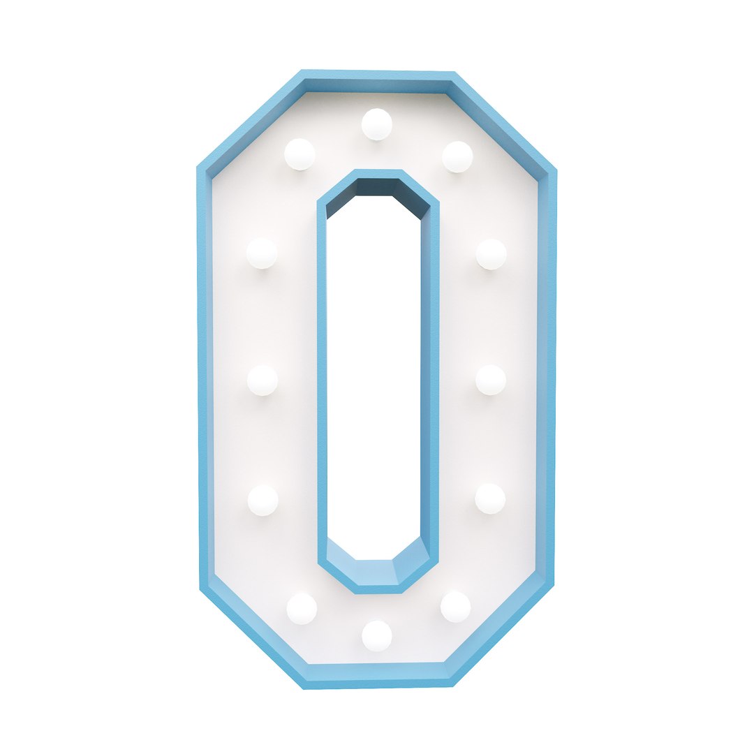 3D Marquee Letter O Glow Sign 3dmodel Model - TurboSquid 1975489