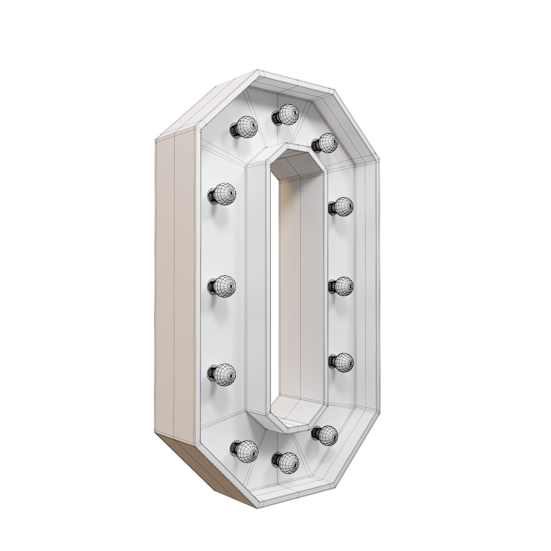 3D Marquee Letter O Glow Sign 3dmodel Model - TurboSquid 1975489