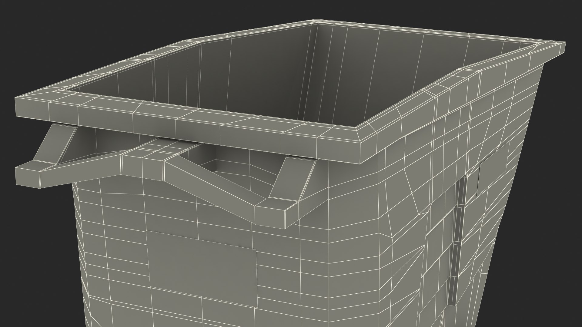 Grey Trash Can With Wheels 3D Model - TurboSquid 2145499