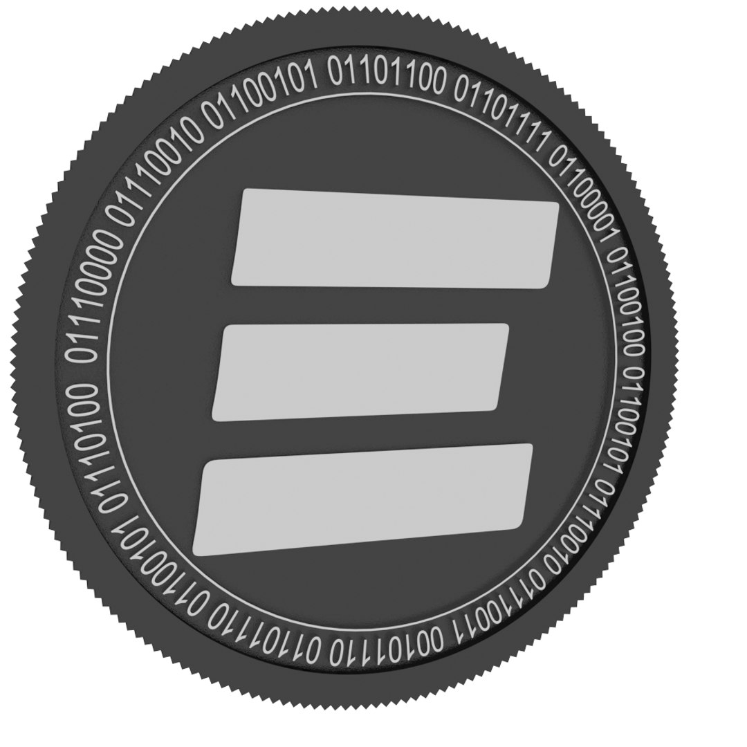 3D Esports Token Black Coin - TurboSquid 1603014
