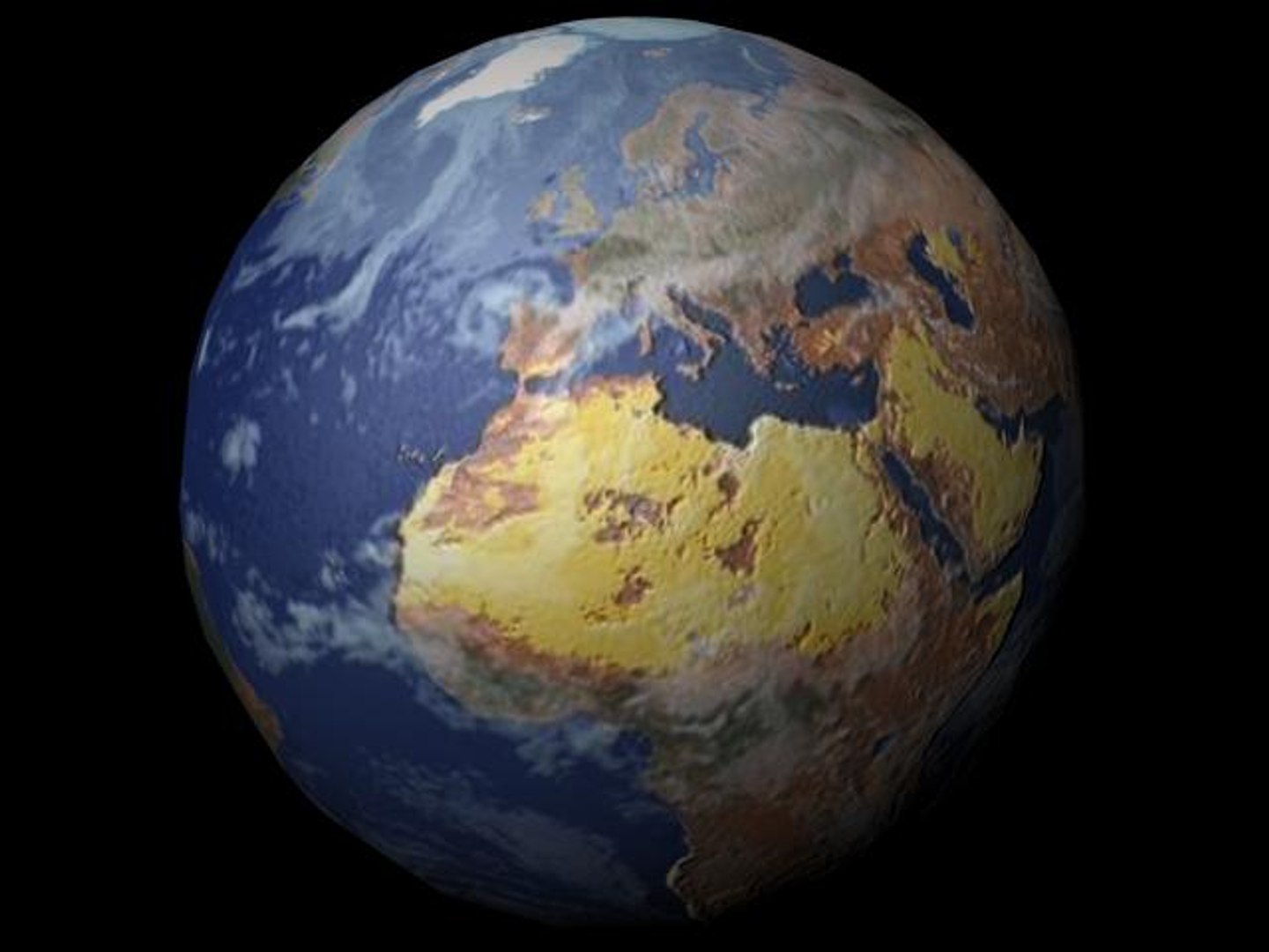 3d Mapped Rotating Earth Model