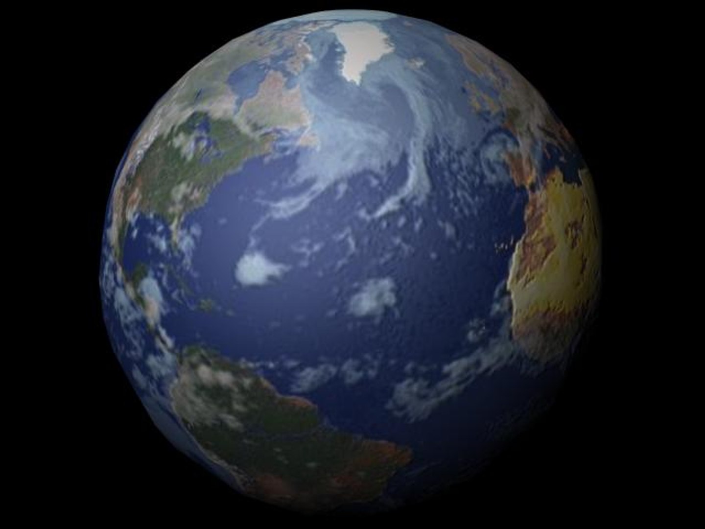 3d Mapped Rotating Earth Model
