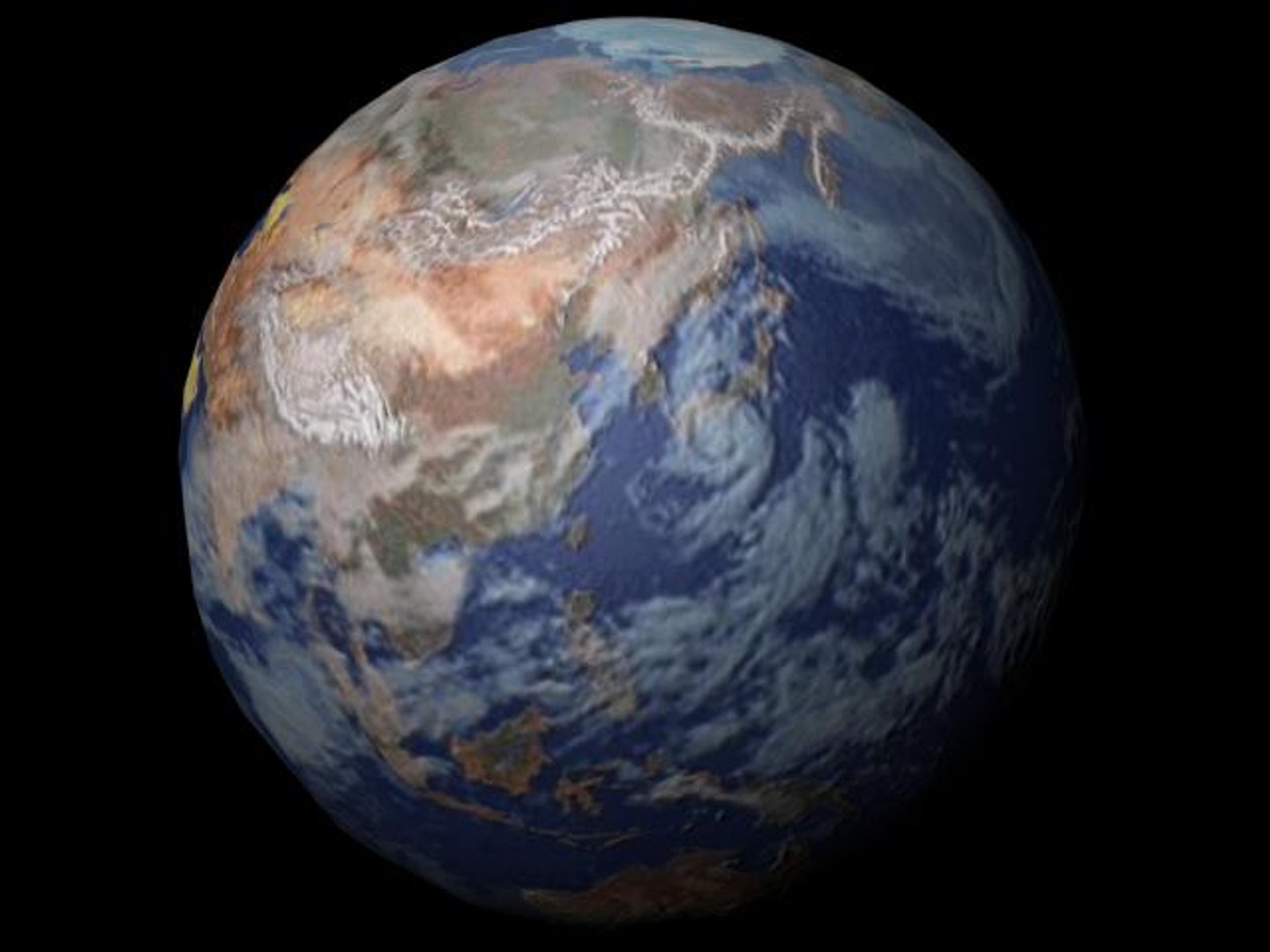 3d Mapped Rotating Earth Model