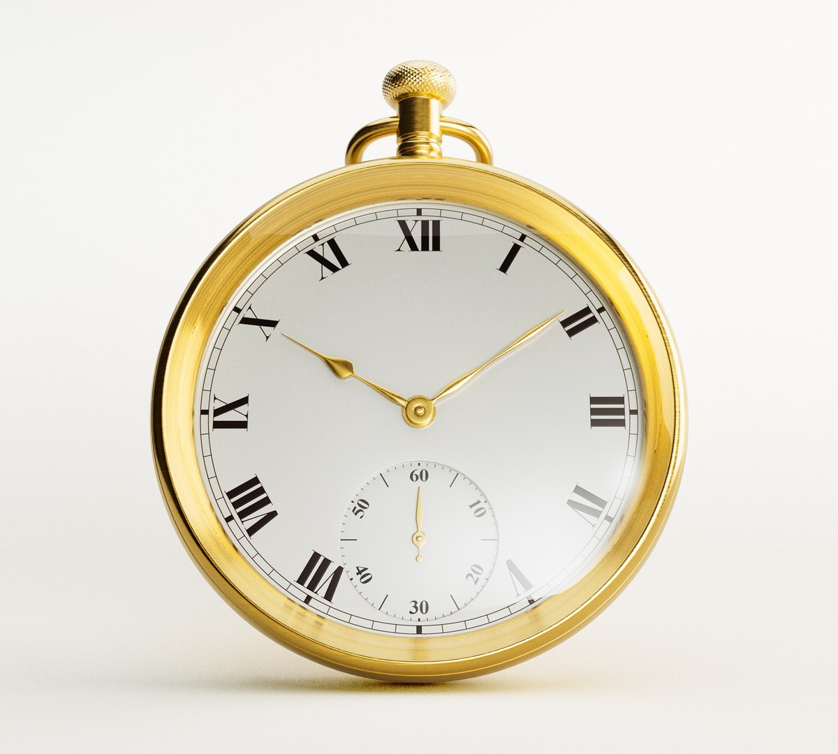 Gold Pocket Watch Model - TurboSquid 2189350