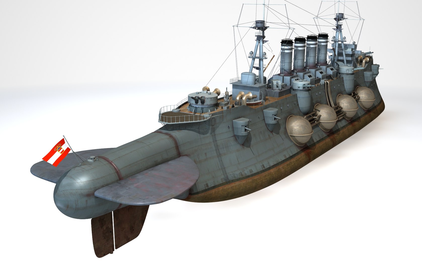 3D 3D steampunk flying cruiser UVmaps - TurboSquid 1957645