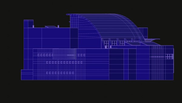 Library building unique architecture 3D model - TurboSquid 1654598