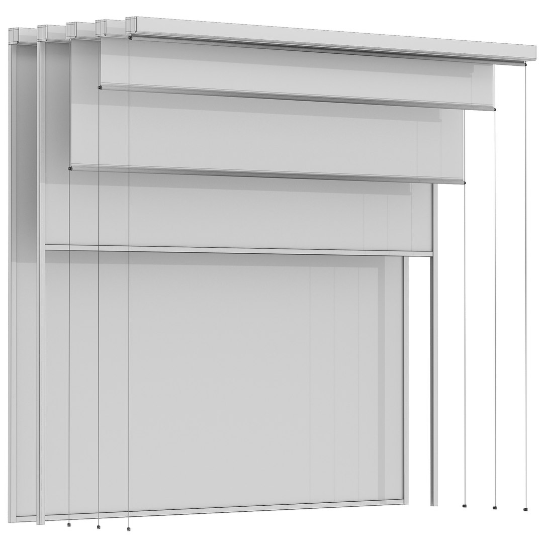 Roller Blinds Set 03 Model - TurboSquid 2236867