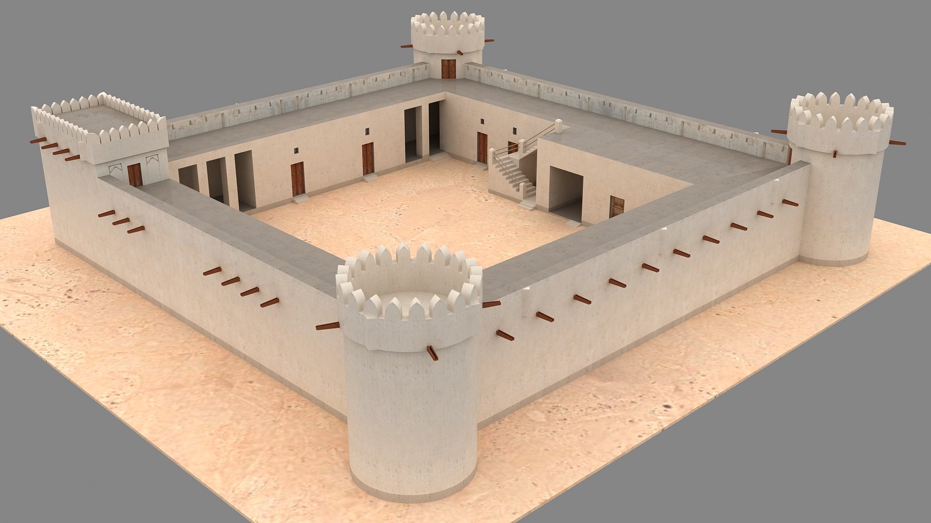 Al Koot Fort Qatar 3D Model - TurboSquid 1729645