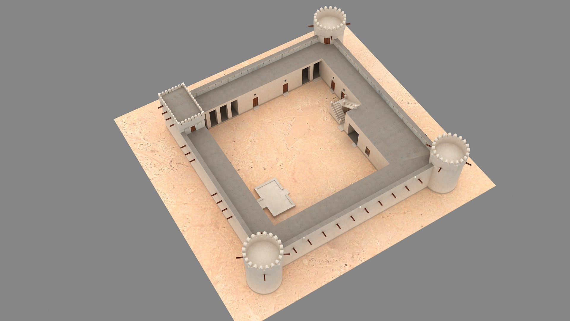 Al Koot Fort Qatar 3D Model - TurboSquid 1729645