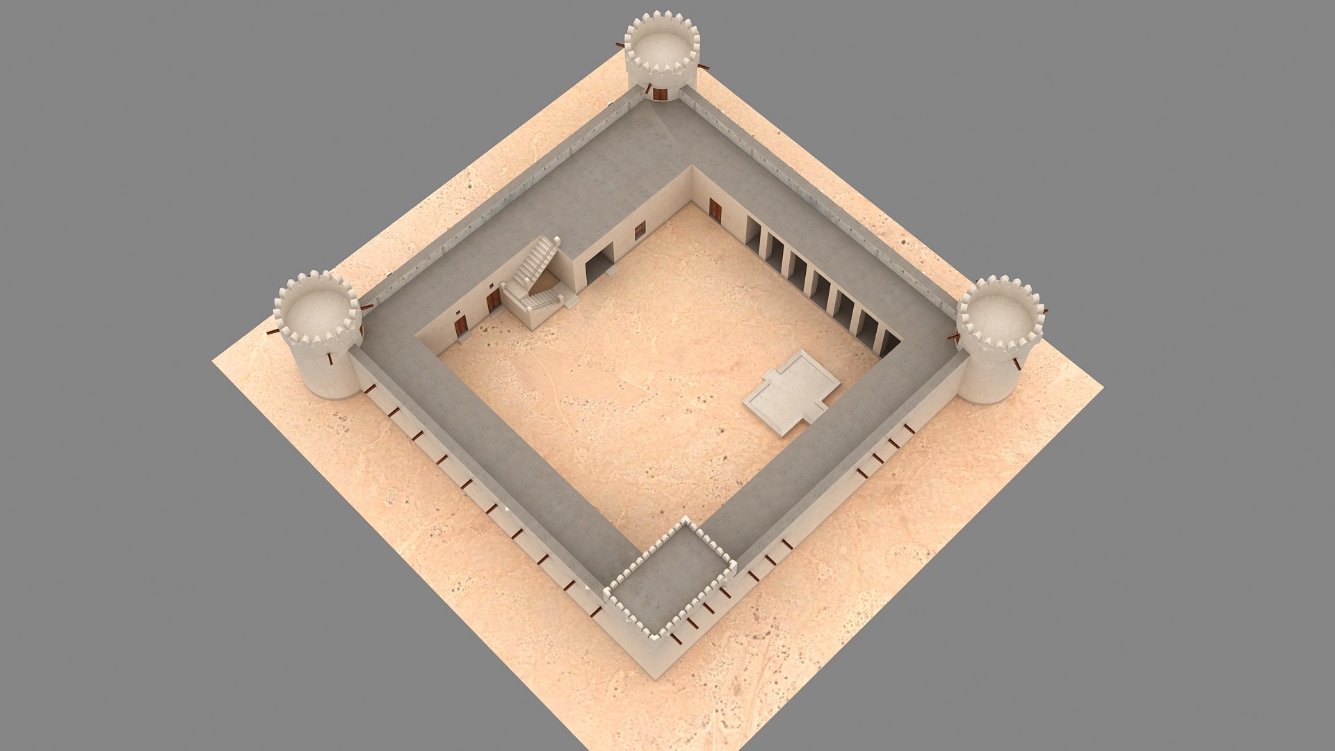 Al Koot Fort Qatar 3D Model - TurboSquid 1729645