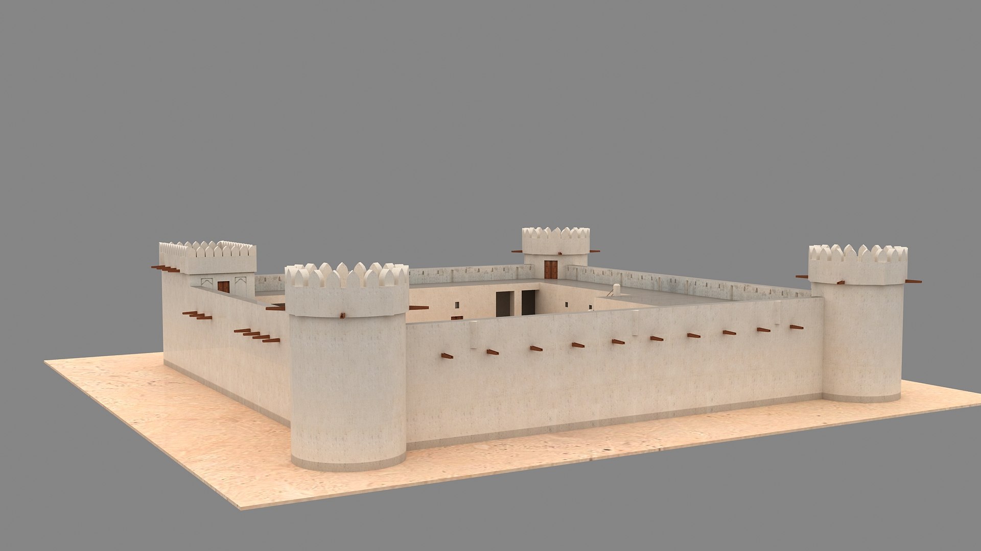 Al Koot Fort Qatar 3D Model - TurboSquid 1729645