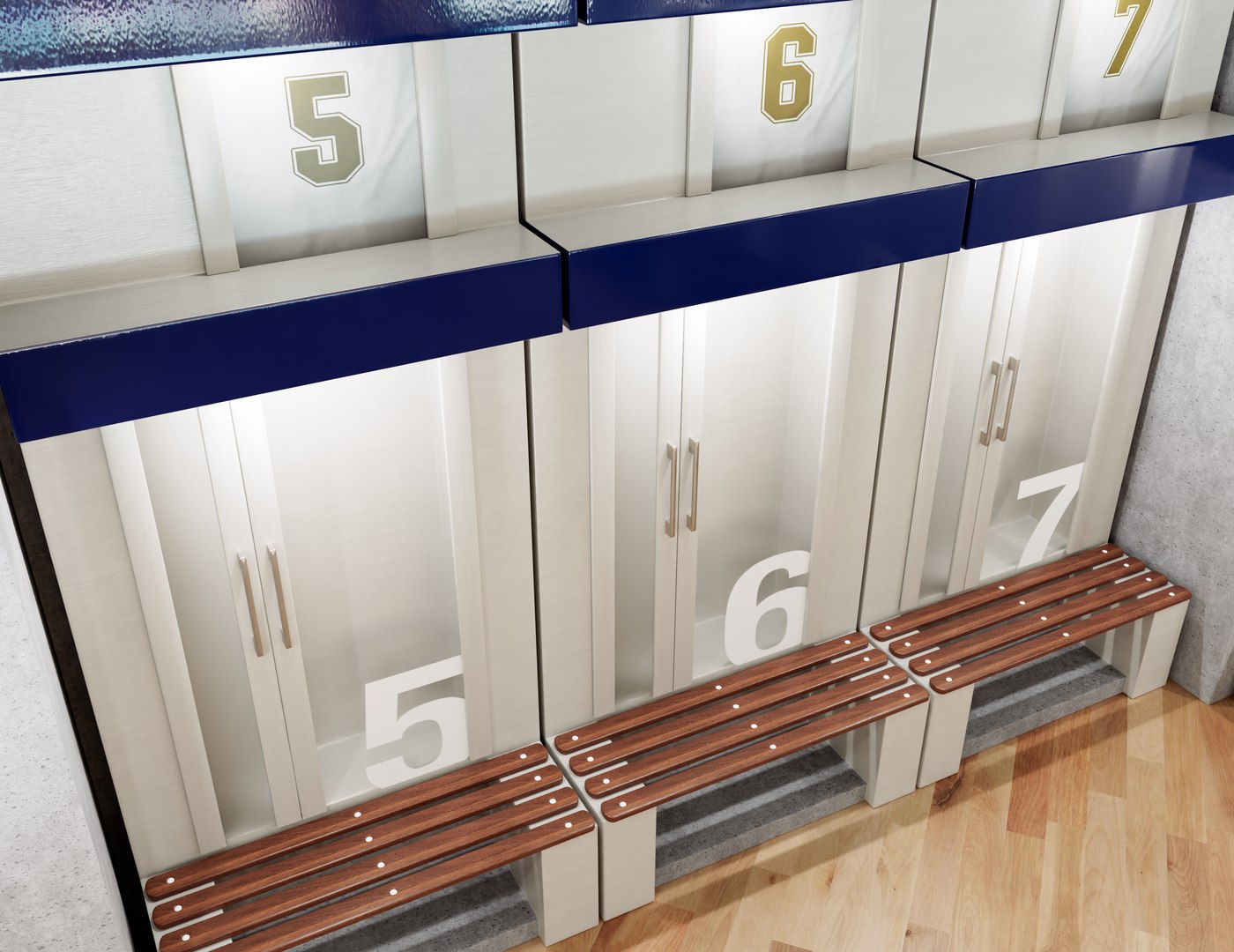 Sports Change Locker Room 3D Model - TurboSquid 2137181